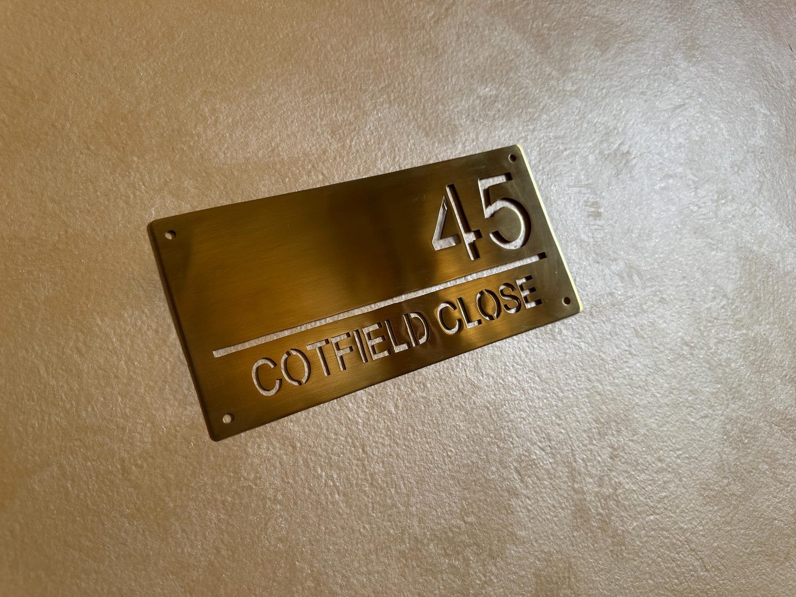 Custom Engraved Brass Name Plate - Personalized Door Sign - Ornamental ...