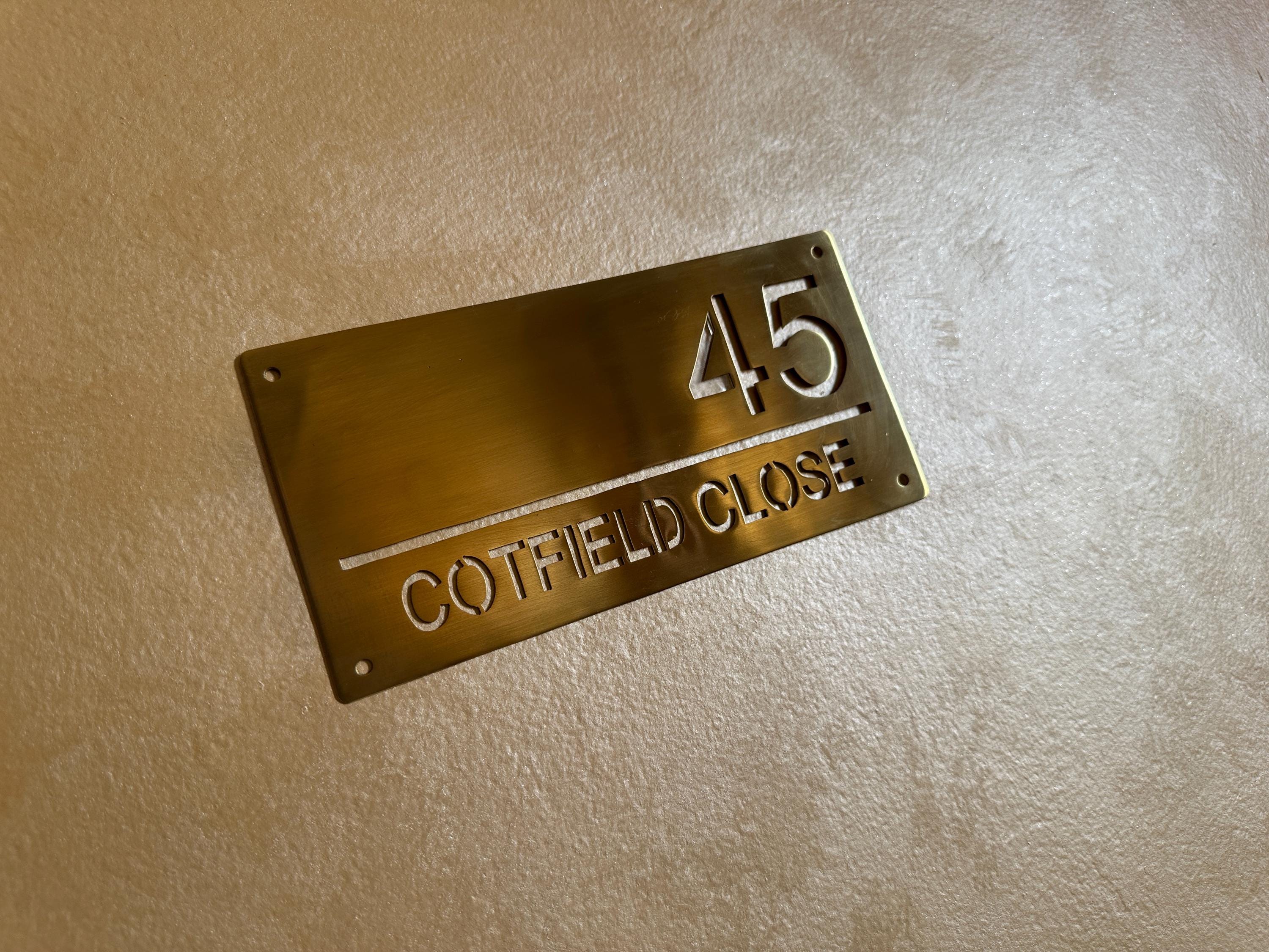 Custom Engraved Brass Name Plate - Personalized Door Sign - Ornamental ...