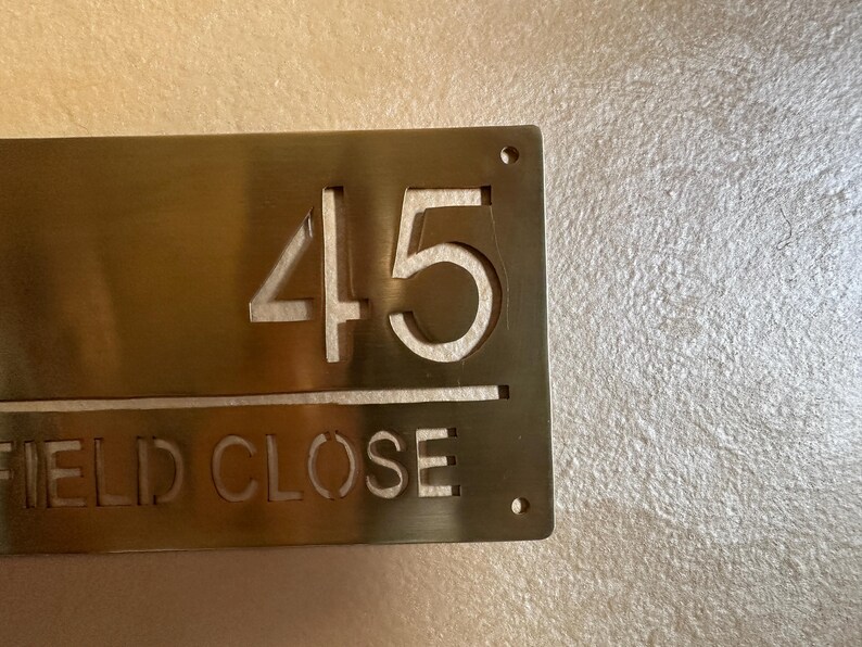 Custom Engraved Brass Name Plate - Personalized Door Sign - Ornamental ...