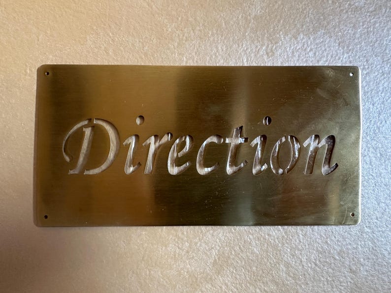 Custom Moroccan Brass Name Plate – Engraved Plaque With Screws ...