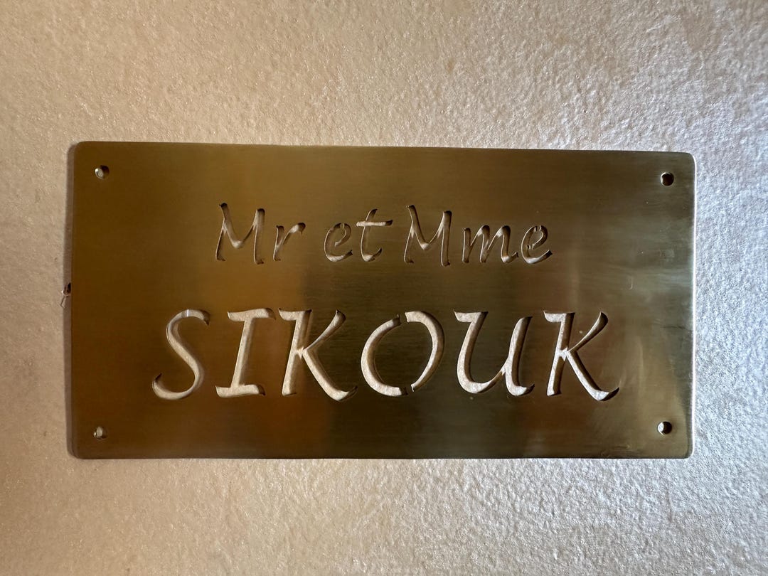 Personalized Moroccan Brass Nameplate – Custom Metal House Plaque ...
