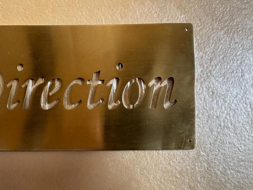 Custom Moroccan Brass Name Plate – Engraved Plaque With Screws ...