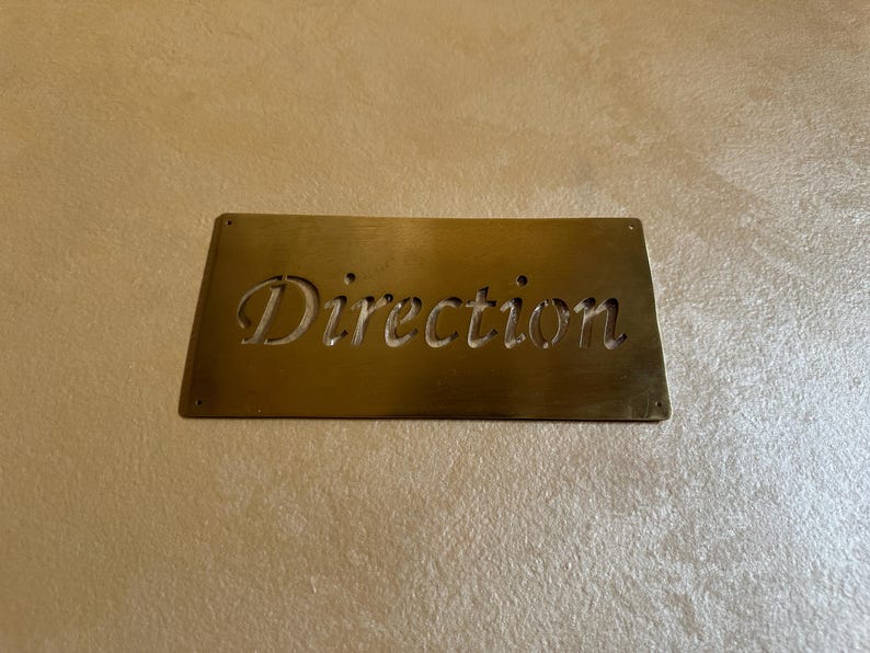 Custom Moroccan Brass Name Plate – Engraved Plaque With Screws ...