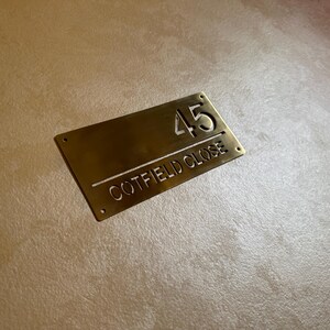 Custom Engraved Brass Name Plate - Personalized Door Sign - Ornamental ...