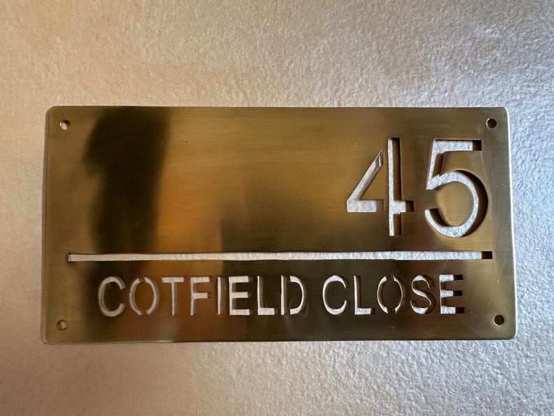 Custom Engraved Brass Name Plate - Personalized Door Sign - Ornamental ...