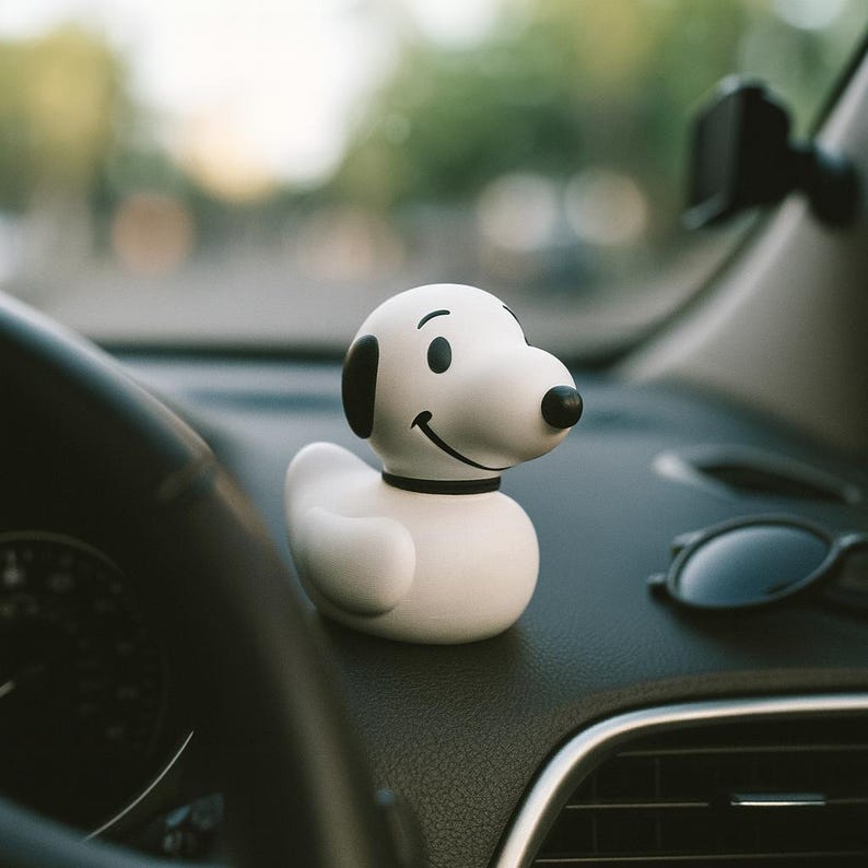 Snoopy Duck Figurine: 3D Printed Dog-themed Desk Decor, Tree Decoration ...