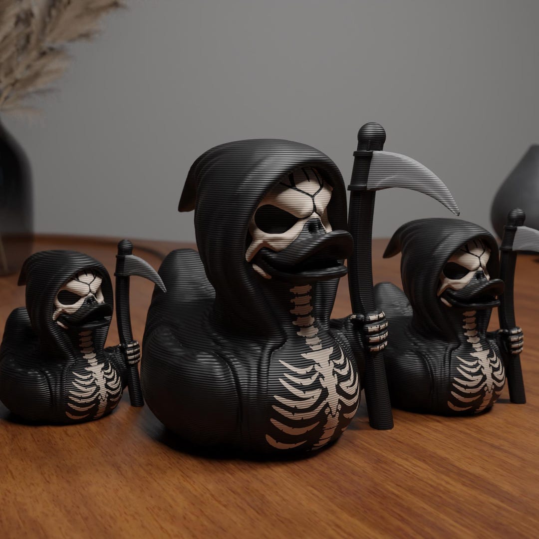 3D Printed Reaper Duck Figurine: Spooky Gothic Halloween Decor - Etsy UK