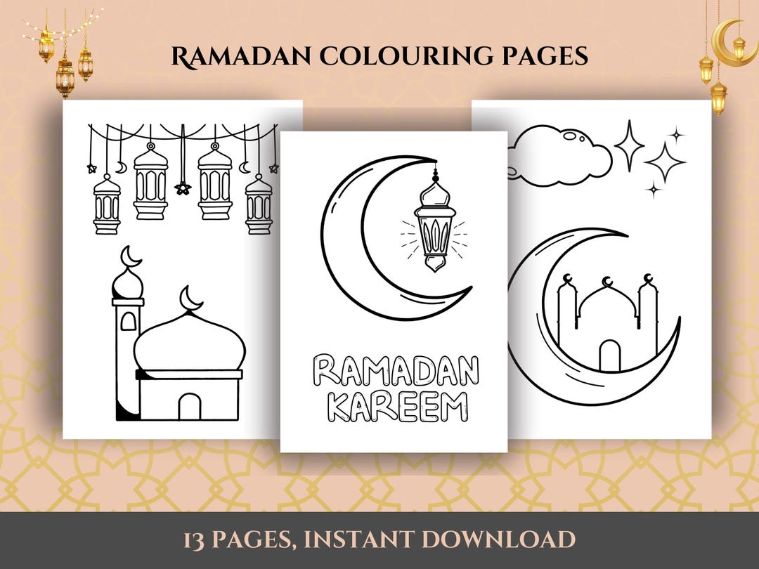 Ramadan Colouring Pages | Islamic Printable Activity for Kids | Eid ...