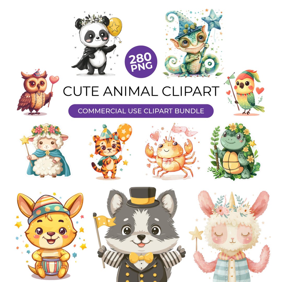 Kids Animal Clip Art Set | Classroom Activities & Instant Party ...