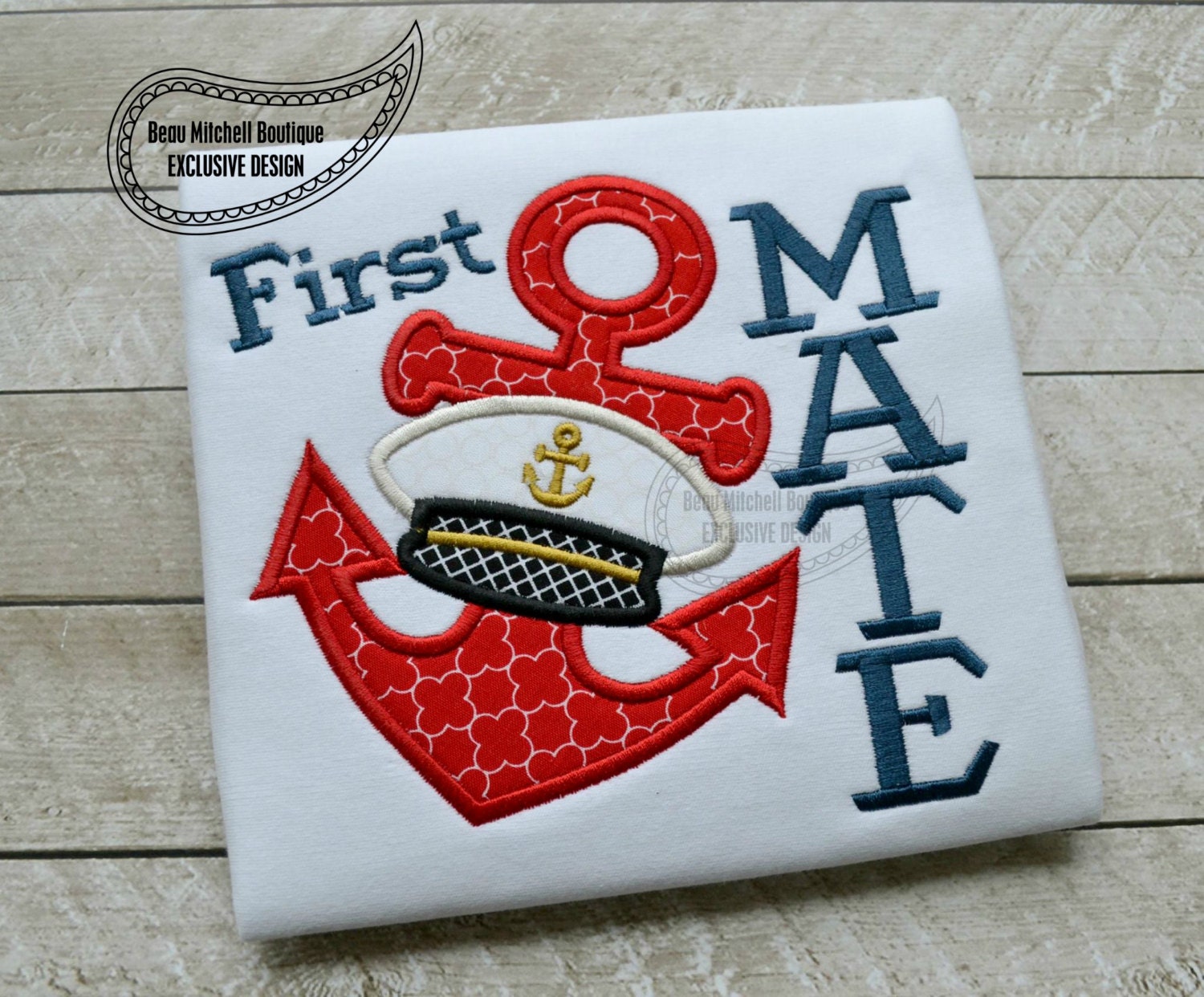 First Mate Applique - Etsy