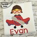 Fly Boy Applique Embroidery Design - Etsy