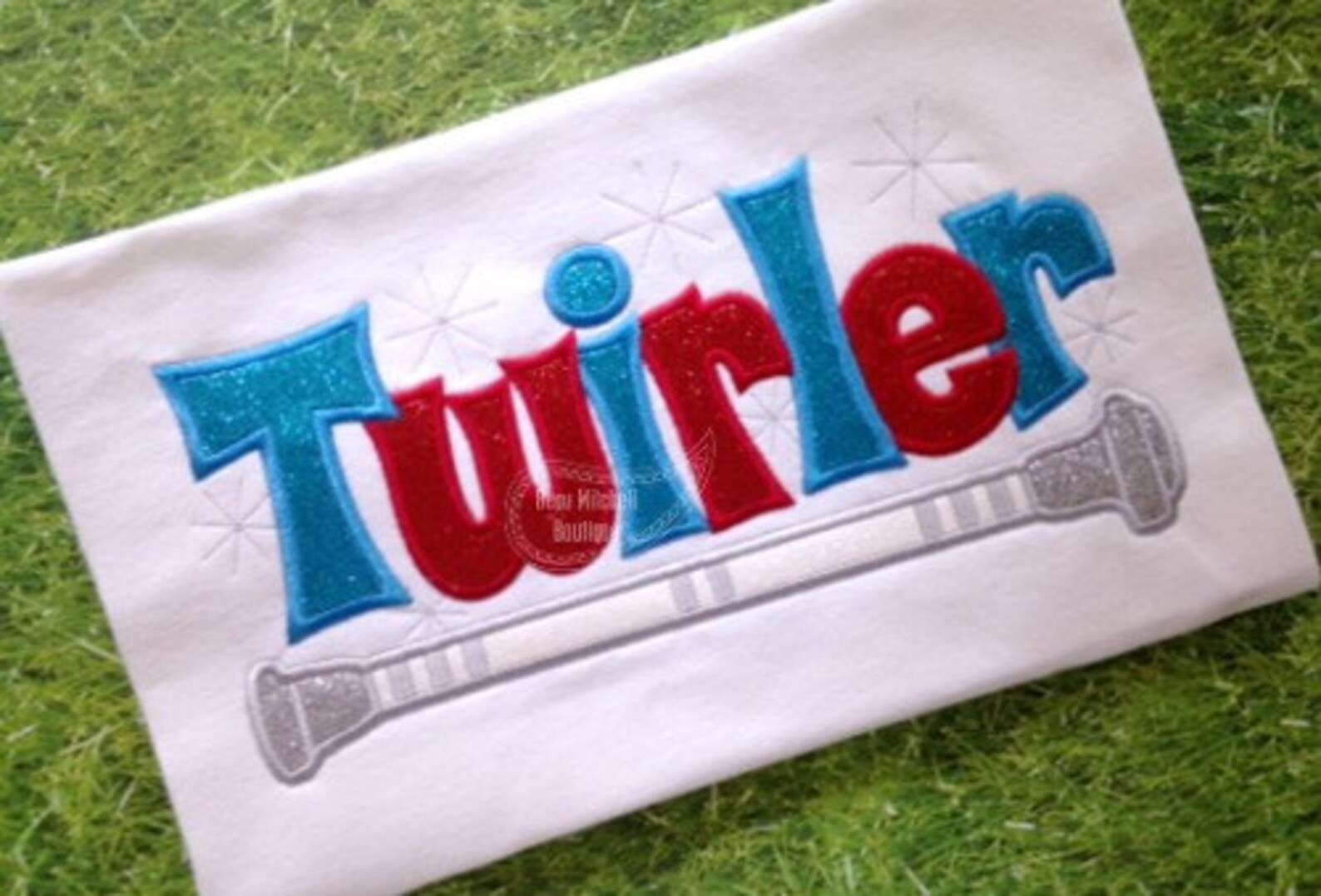 TWIRLER With Baton Applique Embroidery Design - Etsy
