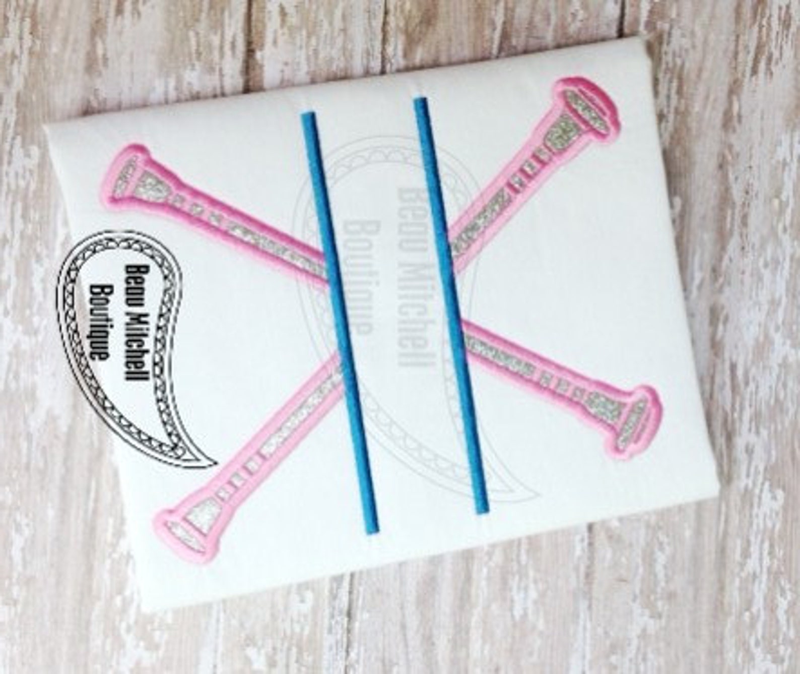 Split Batons Applique Embroidery Design - Etsy