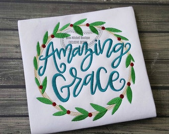 Amazing Grace Embroidery Pattern Christian Hymn Home Decor - Etsy