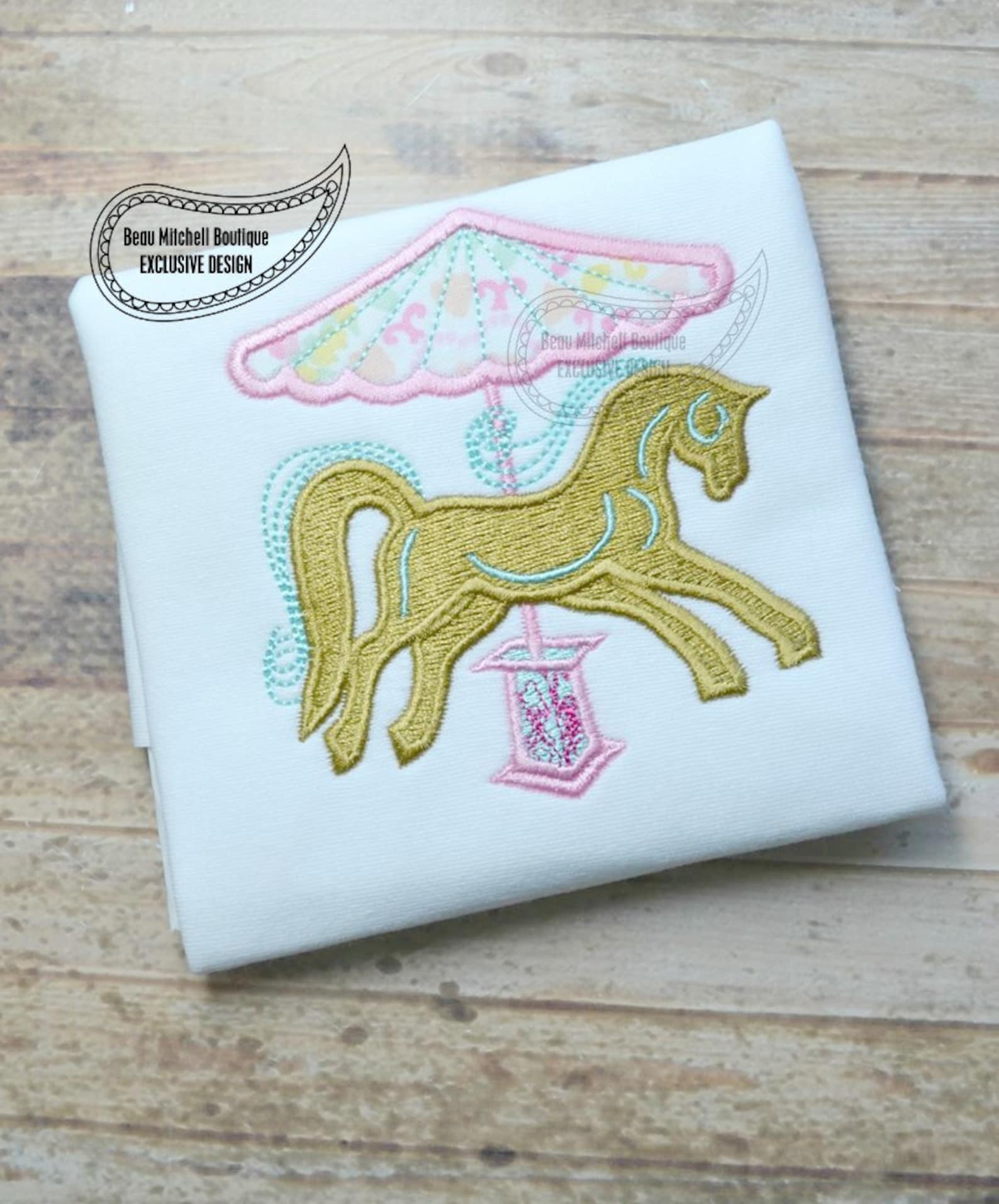 Carousel Horse Applique - Etsy