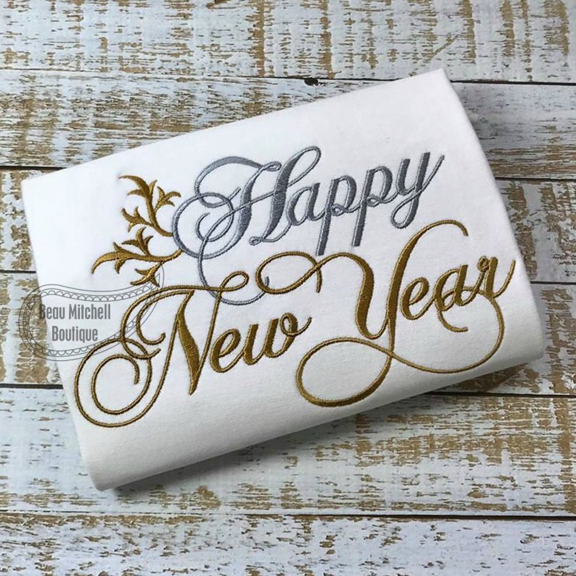 Happy New Year Embroidery Design - Etsy