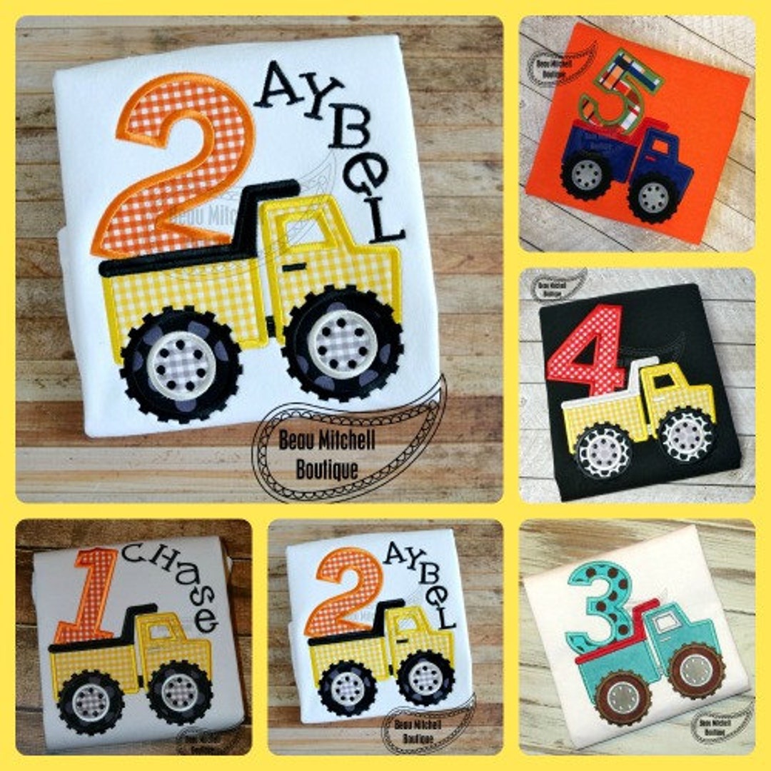 Dump Truck Number 1-5 Set - Etsy