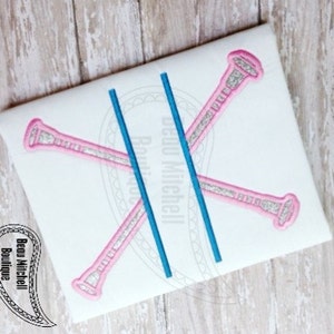 Split Batons Applique Embroidery Design - Etsy