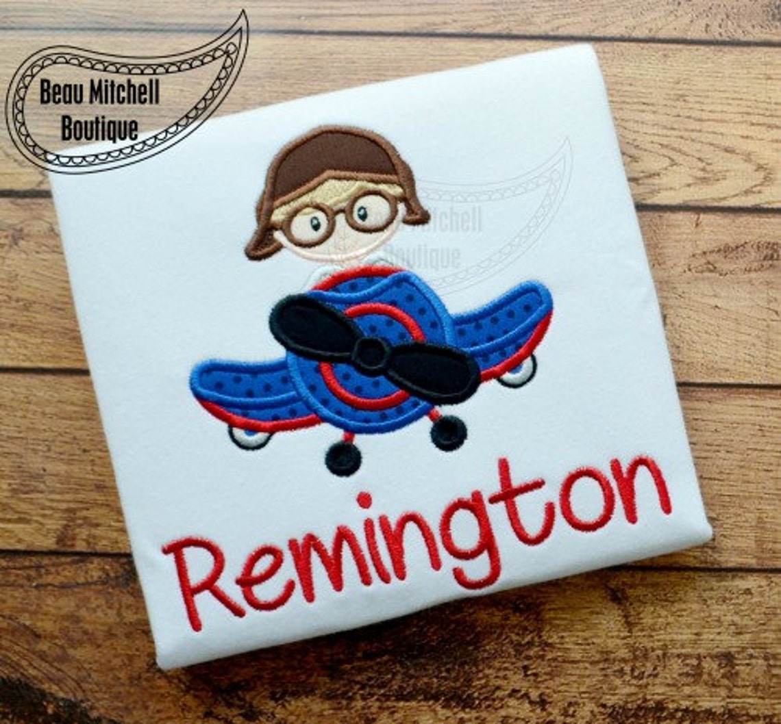 Fly Boy Applique Embroidery Design - Etsy