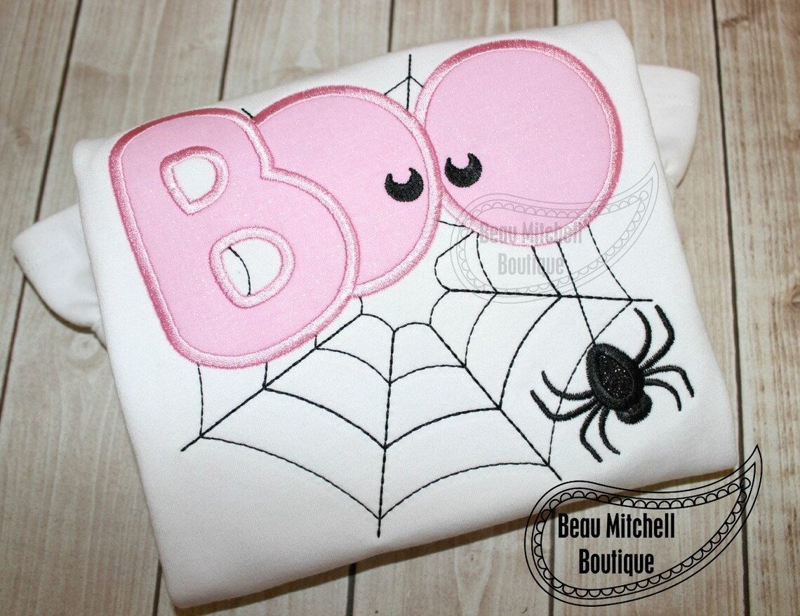 Boo Spider Applique - Etsy