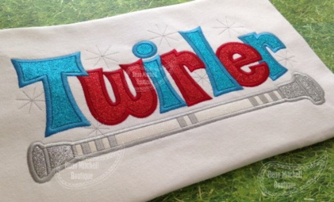 TWIRLER With Baton Applique Embroidery Design - Etsy