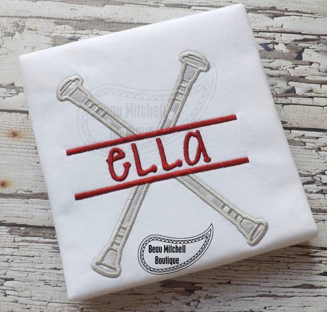 Split Batons Applique Embroidery Design - Etsy