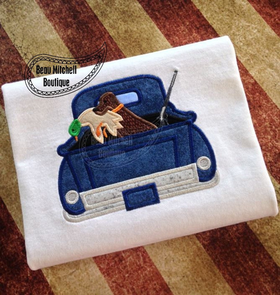 Duck Hunting Truck Applique Embroidery Design - Etsy