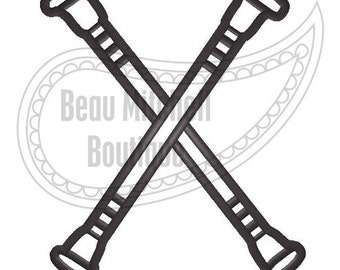 Crossed Batons - Etsy