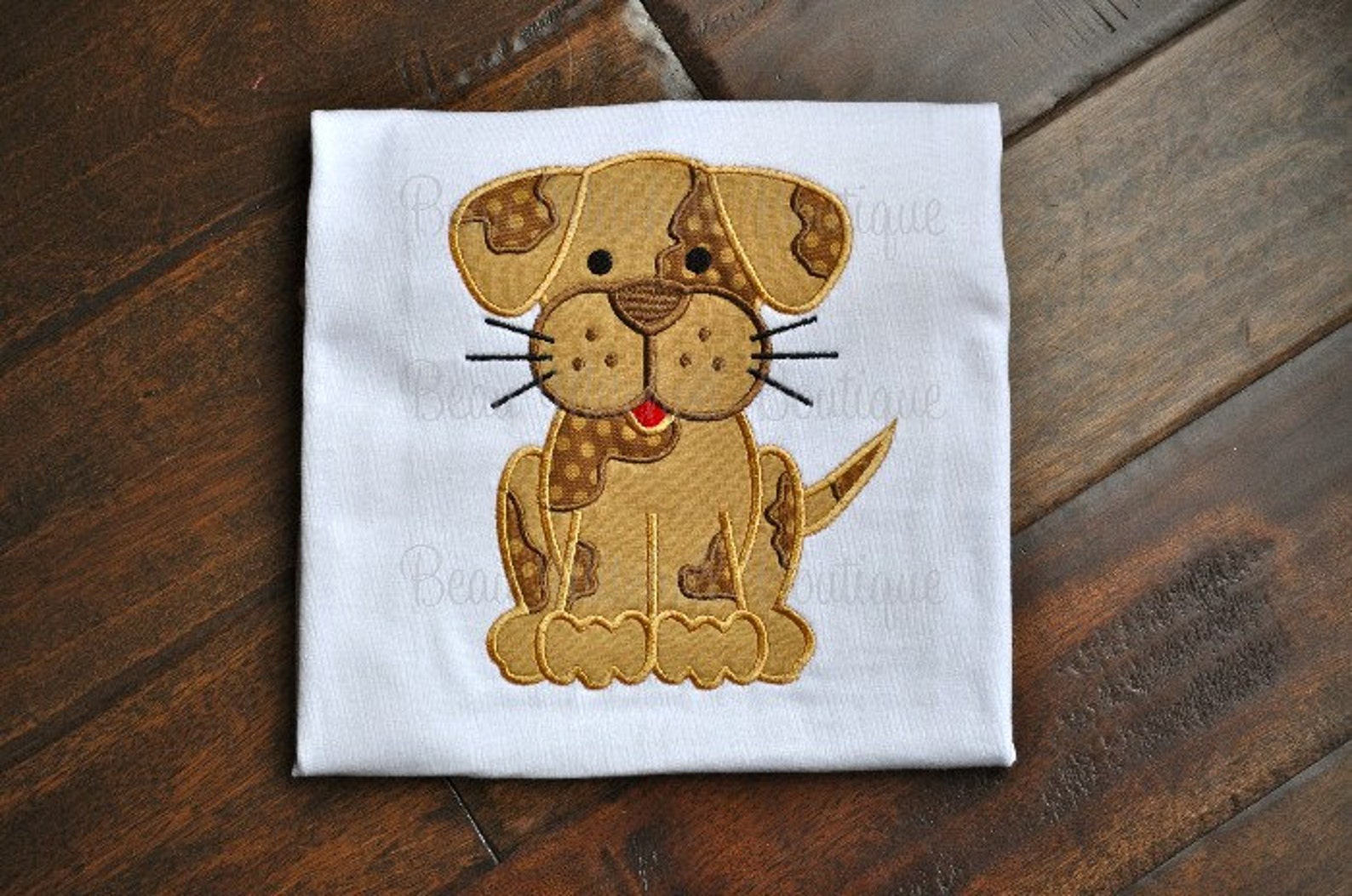 Cute Puppy Applique Embroidery design | Etsy