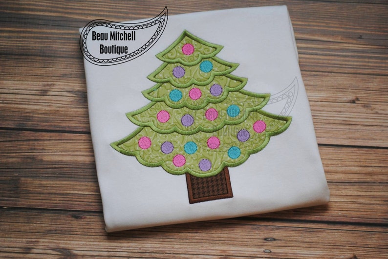 Christmas Tree Applique Embroidery Design - Etsy