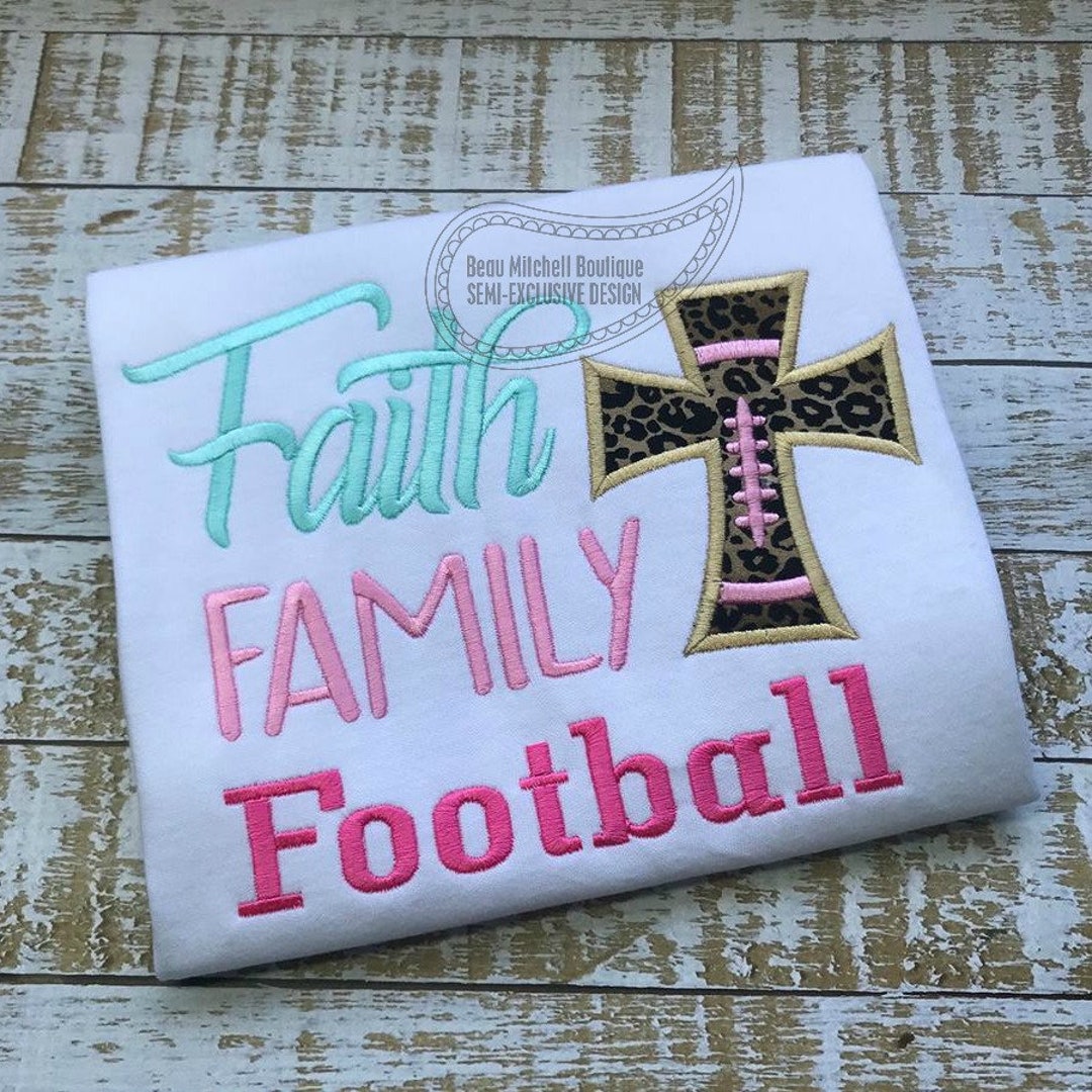 Faith Family Football With Cross Football - Etsy