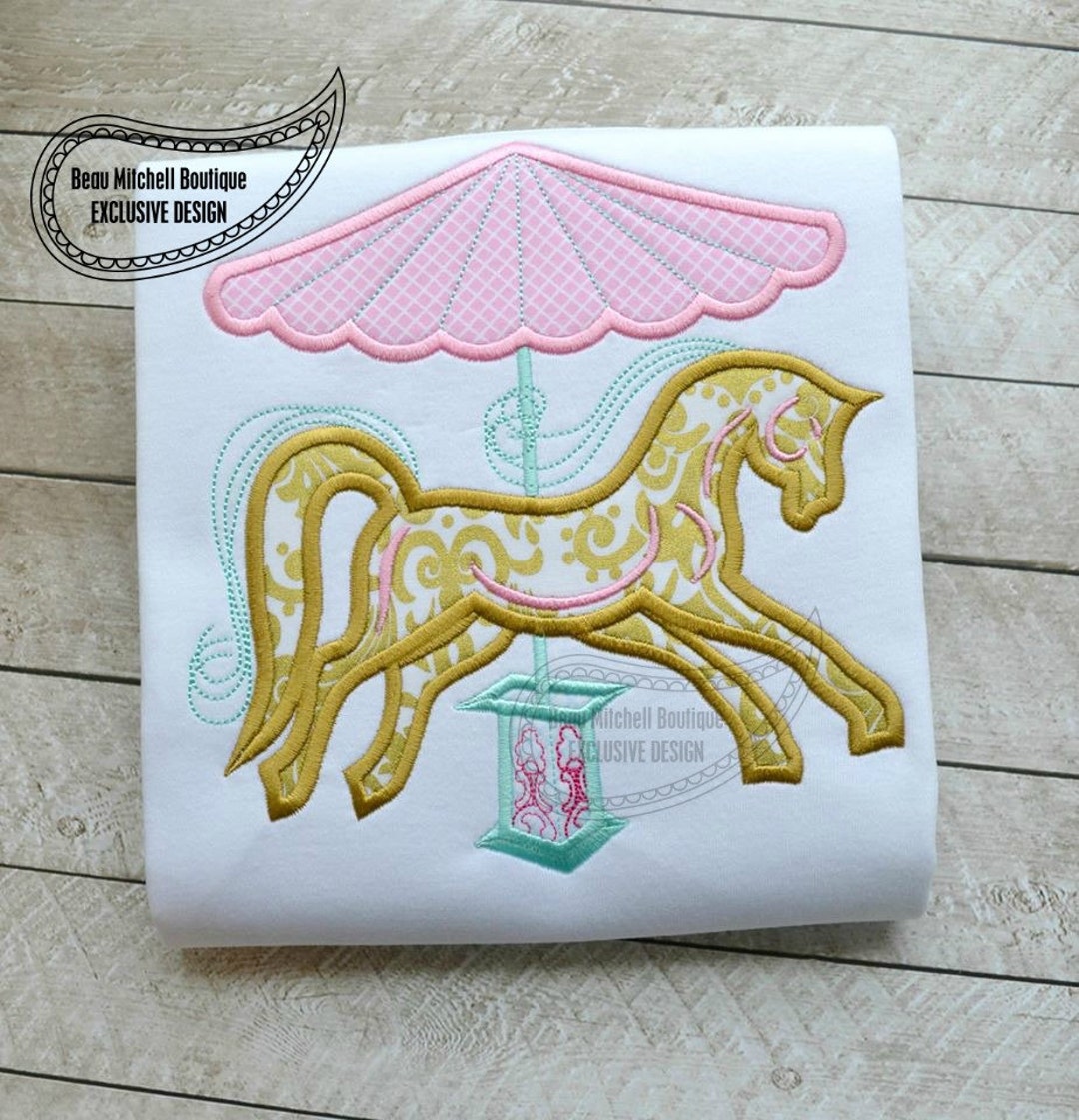 Carousel Horse Applique - Etsy