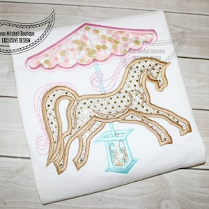 Carousel Horse Applique - Etsy