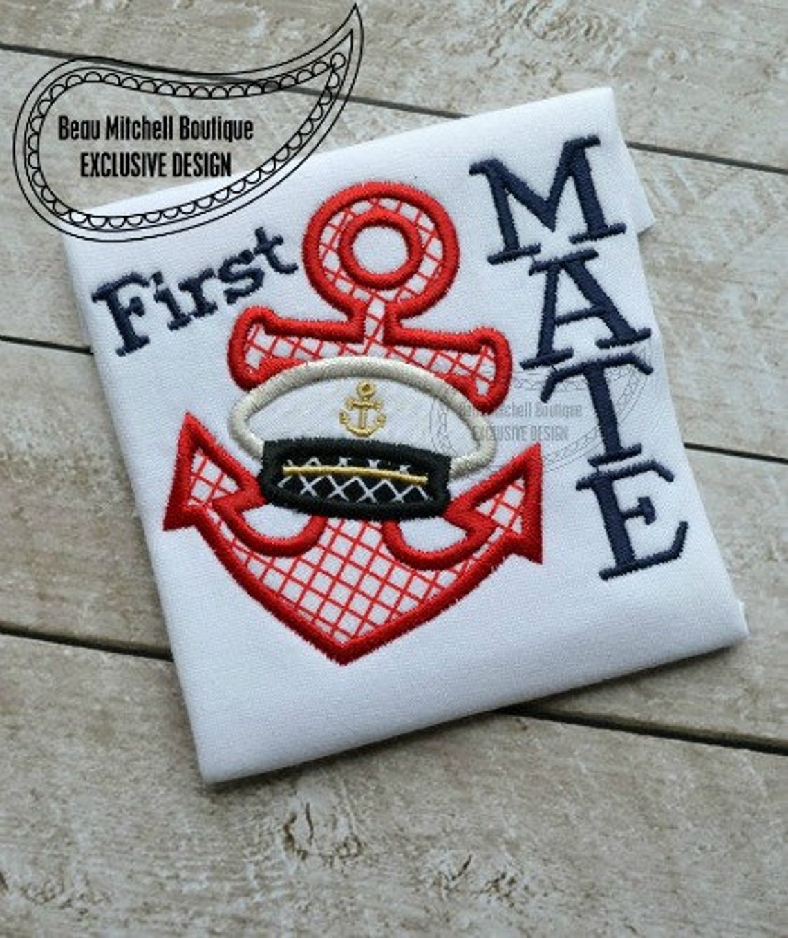 First Mate Applique | Etsy