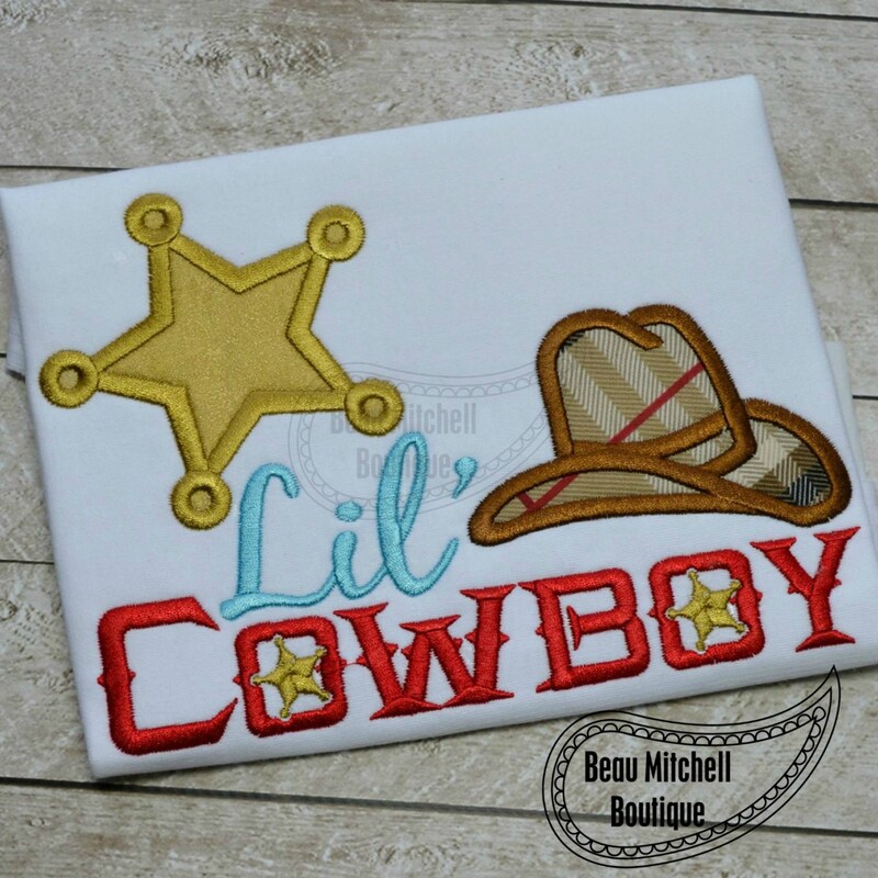 Cowboy Applique - Etsy