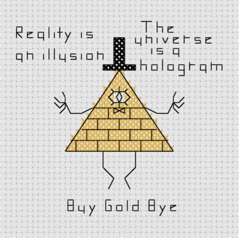 Bill Cipher (gravity Falls) Cross Stitch Pattern - Etsy Canada