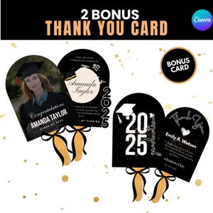 2025 Editable Graduation Fan 10 Template Bundle Canva, Graduation ...