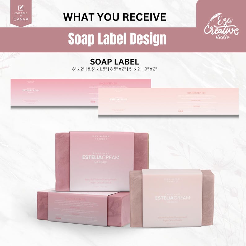 Editable Cosmetic Mega Bundle Label Design Canva, 50+ Custom Skincare ...