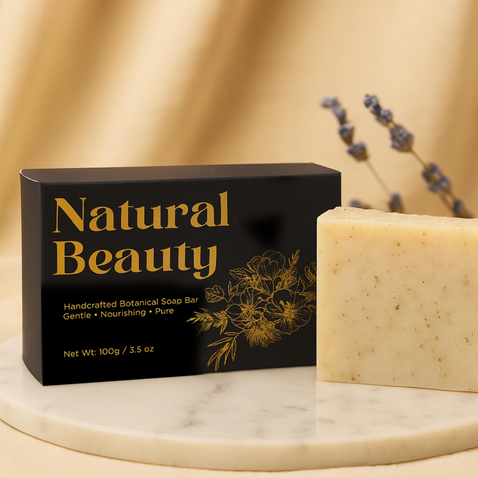 Editable Soap Box Custom Cosmetic Packaging Template for Beauty Branding, Natural & Handmade ...