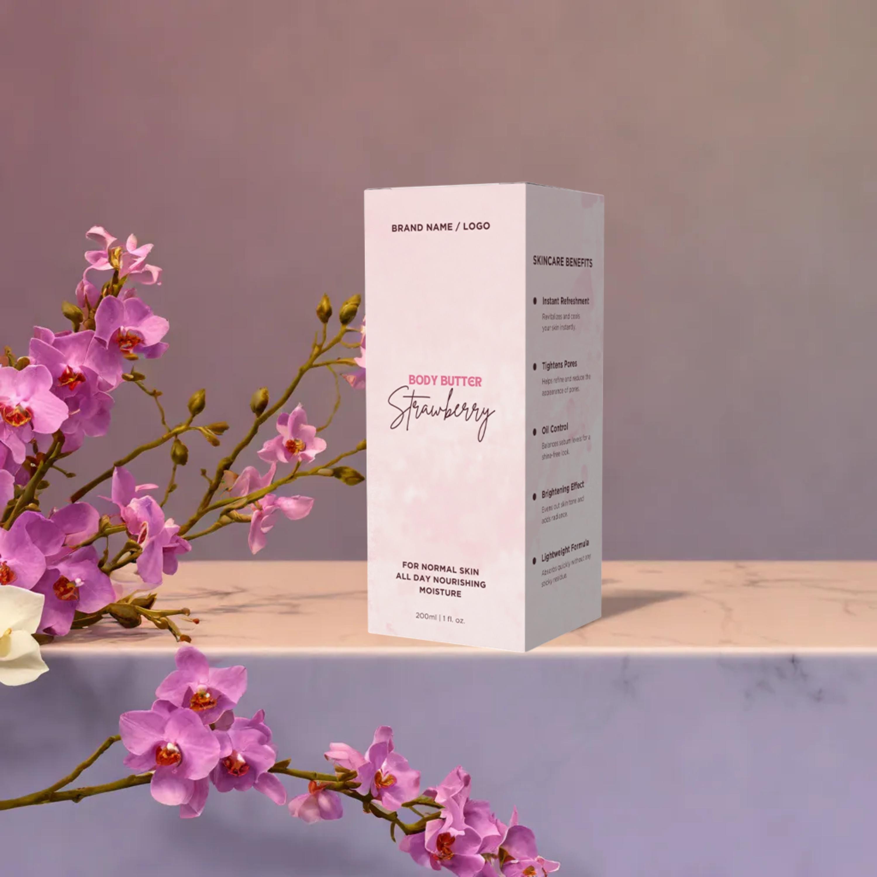 Cosmetic Packaging Box Template, Editable Custom Packaging for Beauty ...