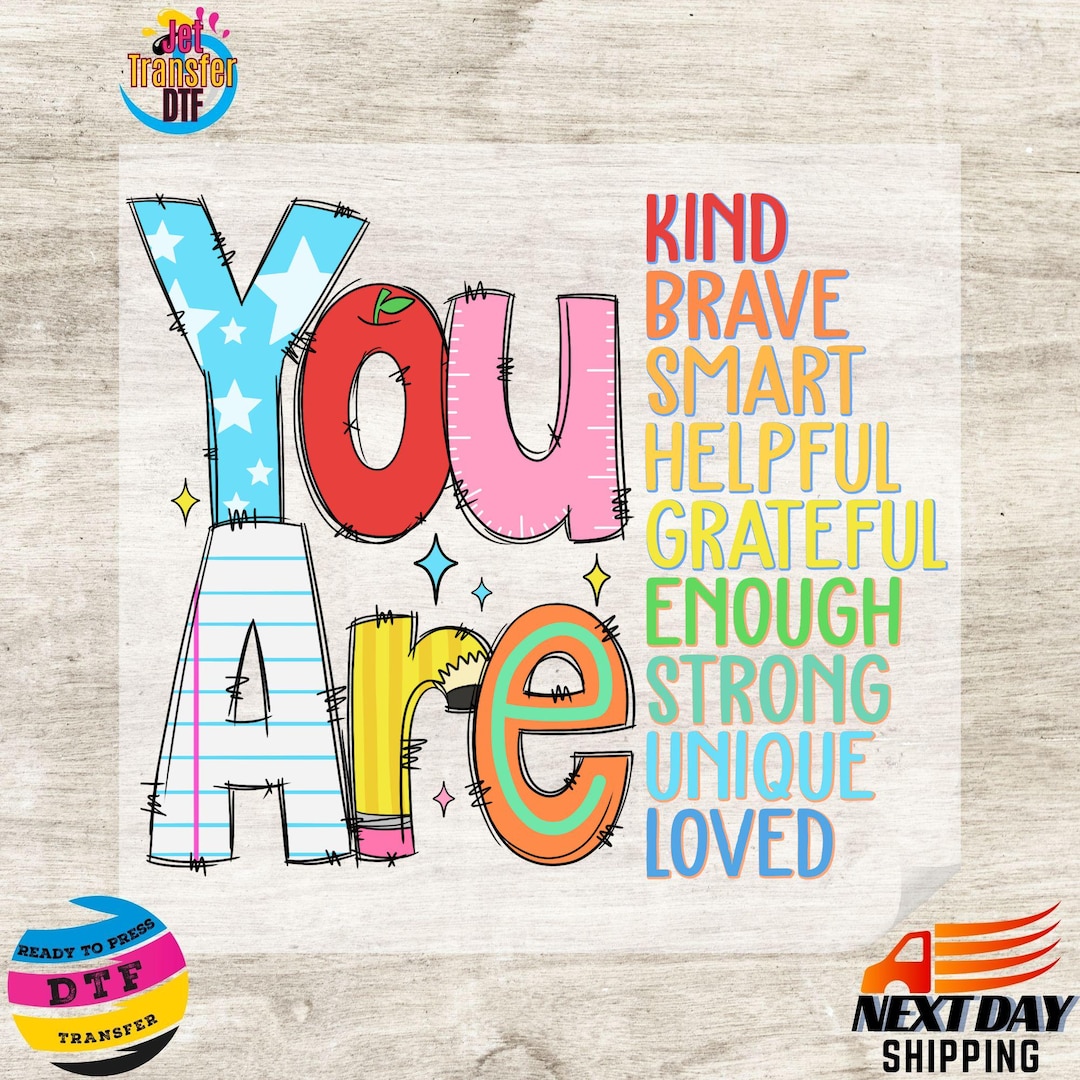 Teacher Life DTF Transfer: 'you Are' Graphic Heat Transfer - Etsy