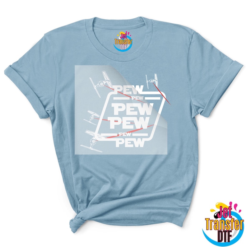 Pew Pew Star Wars DTF Transfer: Ready to Press Design - Etsy