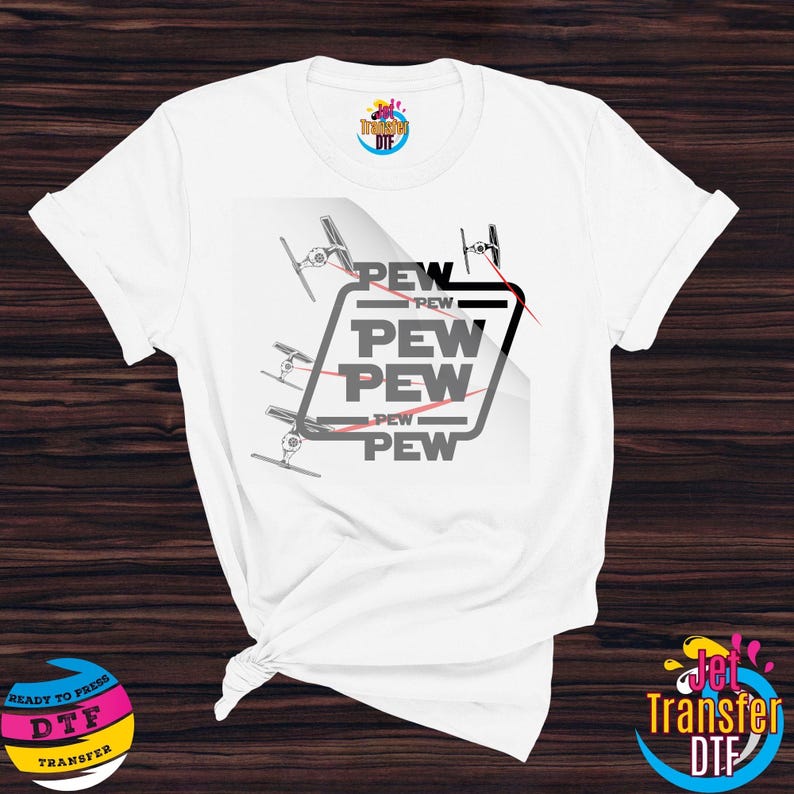 Pew Pew Star Wars DTF Transfer: Ready to Press Design - Etsy