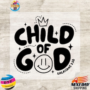 Child of God DTF Transfer: Religious Kids Cold Peel Print - Etsy