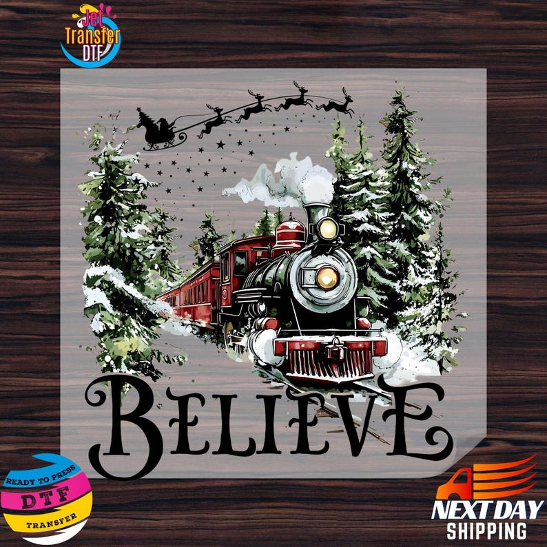 Believe North Pole Train DTF Transfer, Christmas Movie Iron On - Etsy