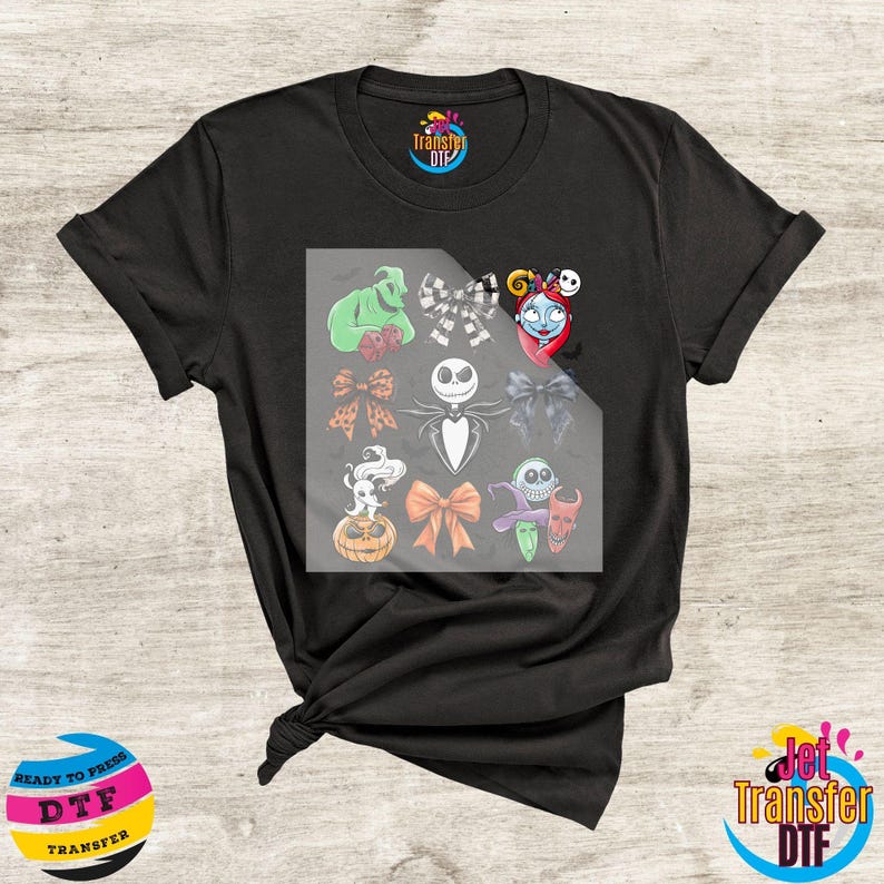 Jack Skellington Halloween DTF Transfer: Spooky Nightmare Design - Etsy