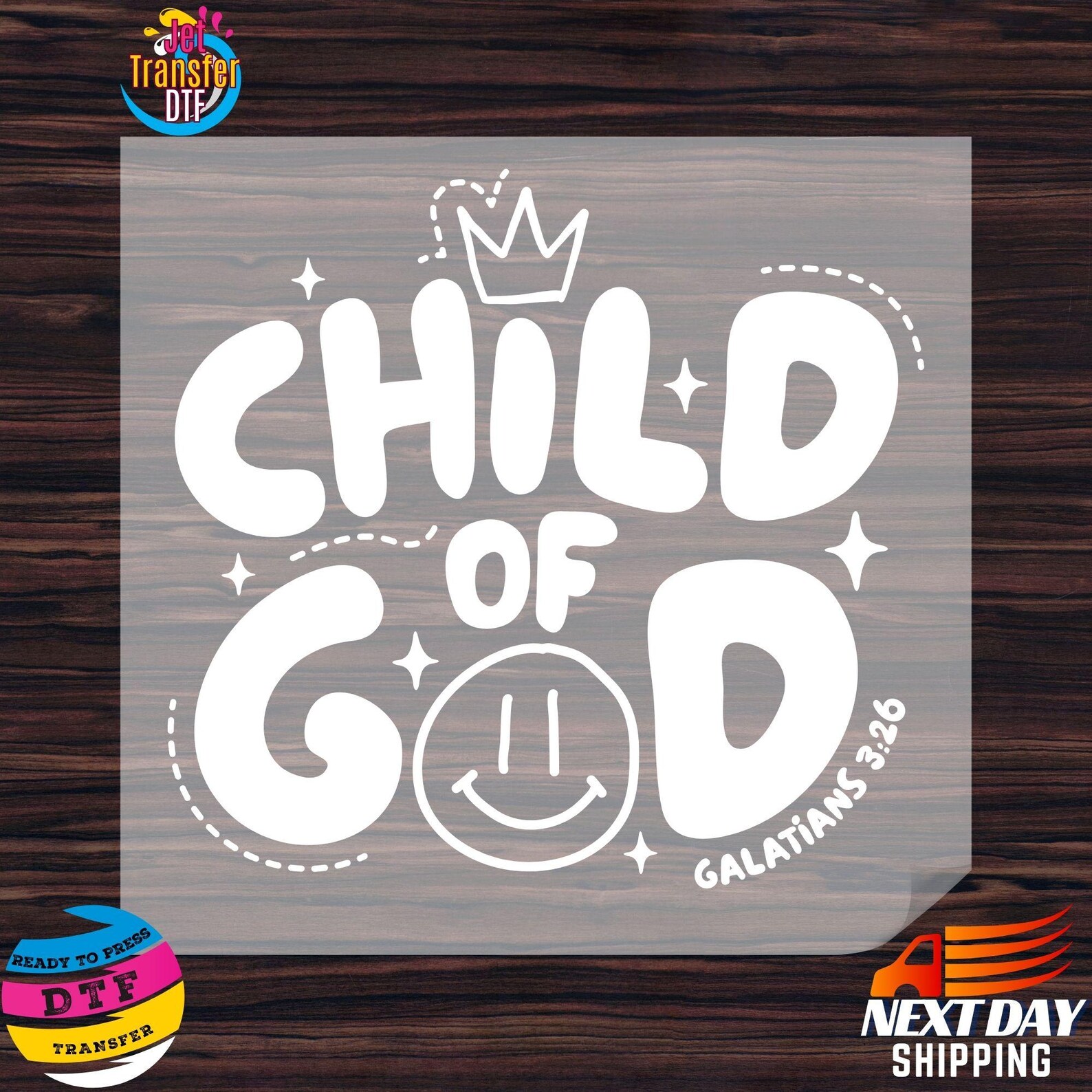 Child of God DTF Transfer: Religious Kids Cold Peel Print - Etsy