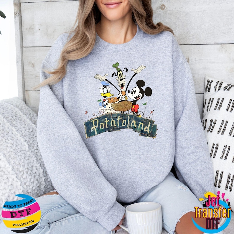 Disney Potatoland DTF Transfer, Disney Crew Print, Disney Heat Press ...