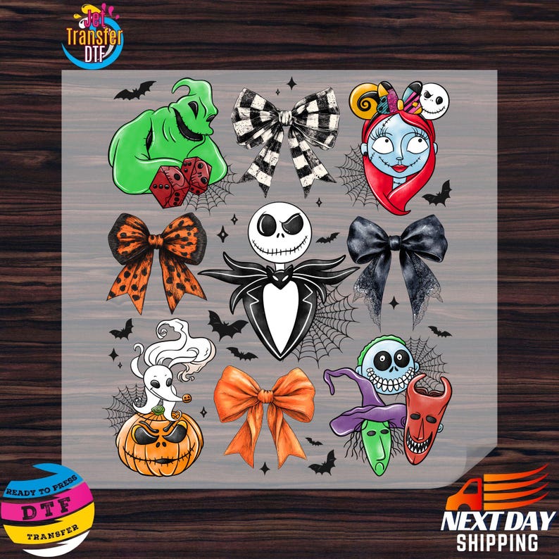 Jack Skellington Halloween DTF Transfer: Spooky Nightmare Design - Etsy