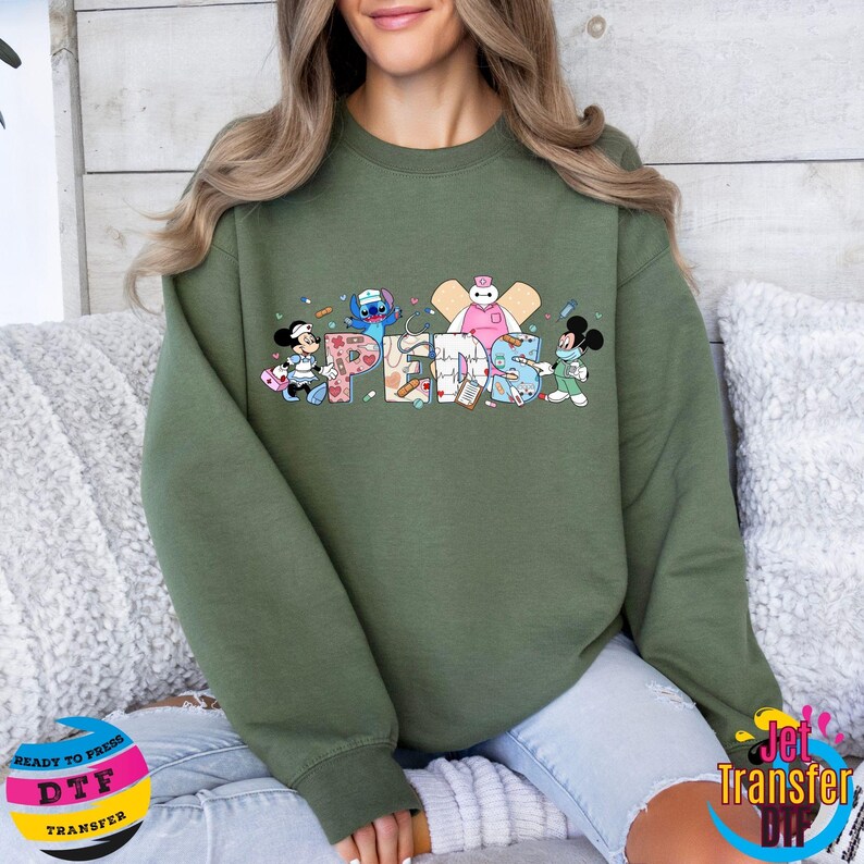 Disney Peds Nurse DTF Design, Mickey and Friends Heat Press - Etsy